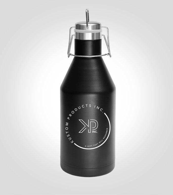Black Growler | Custom Image | Custom Growler | Kustom Products Inc
